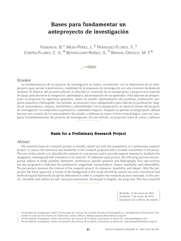 Vizmanos Et Al., 2022 | PDF | Conocimiento | Parcialidad