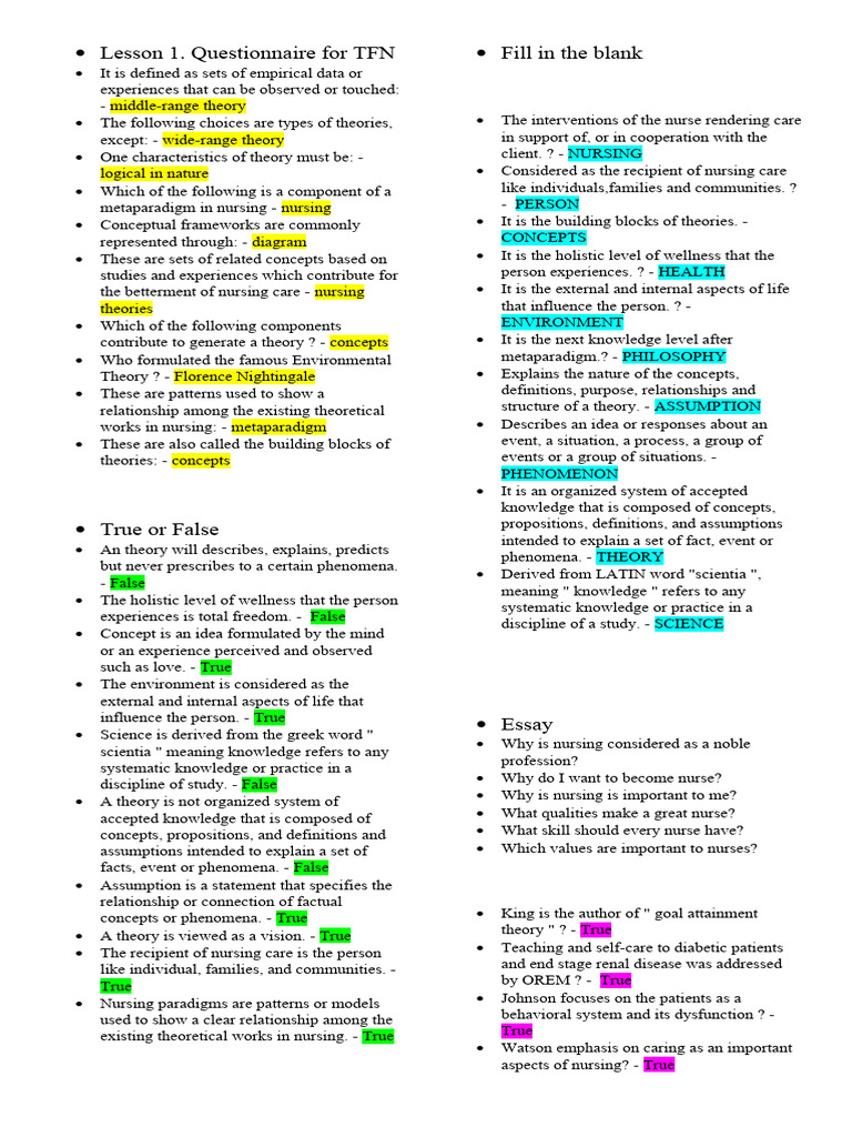 Reviewer TFN | PDF | Theory | Knowledge