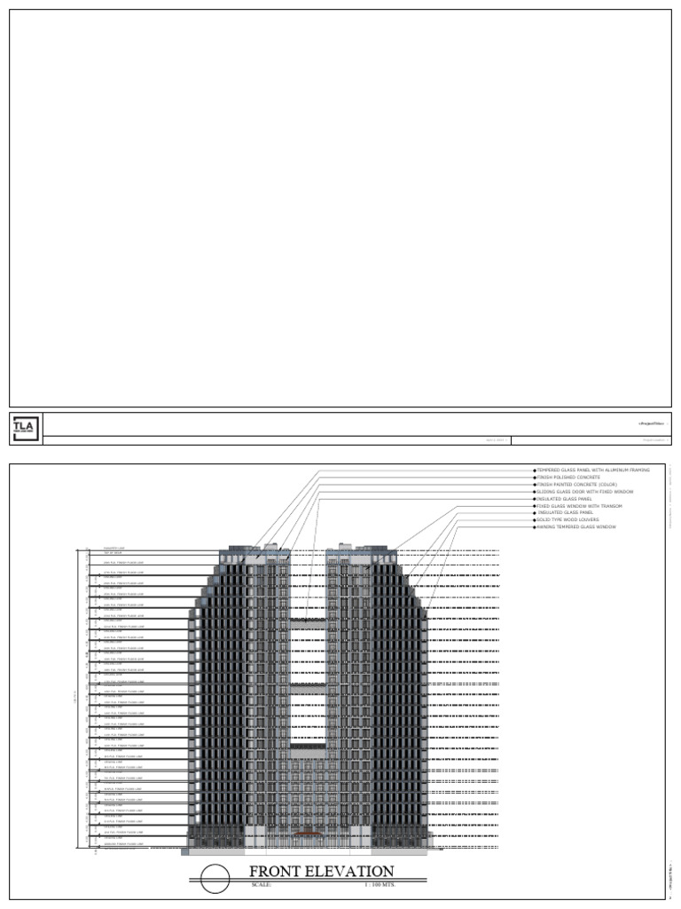 Hotel Front Elevation Plan | PDF | Window | Ceiling
