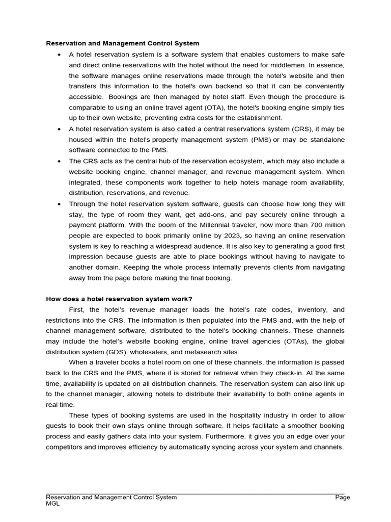 Reservation and Management Control System | PDF | Cloud Computing ... Reservation and Management Control System | PDF | Cloud Computing ...