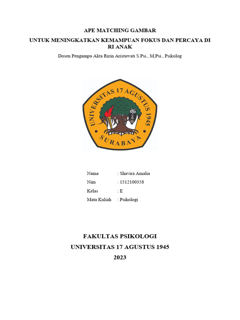 APE Matching Gambar | PDF