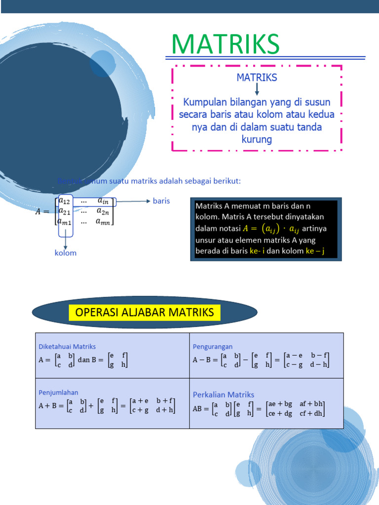 Operasi dan Sifat Matriks | PDF