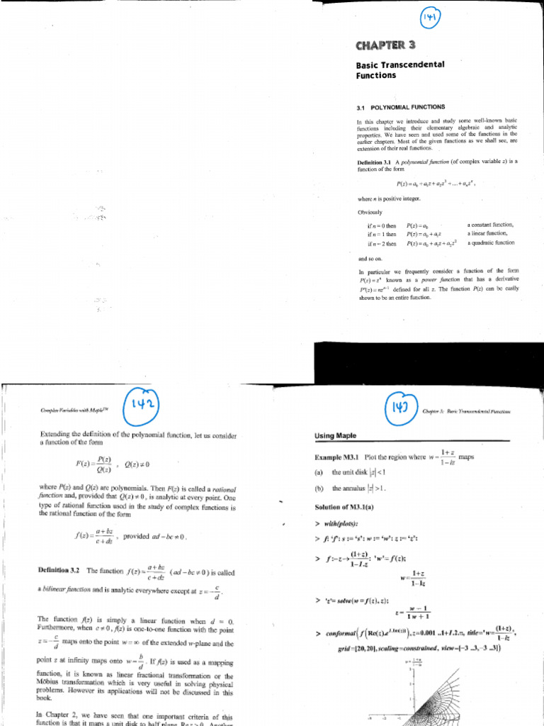 Chapter 3 Basic Transcendental Functions (With Maple Coding) | PDF Chapter 3 Basic Transcendental Functions (With Maple Coding) | PDF