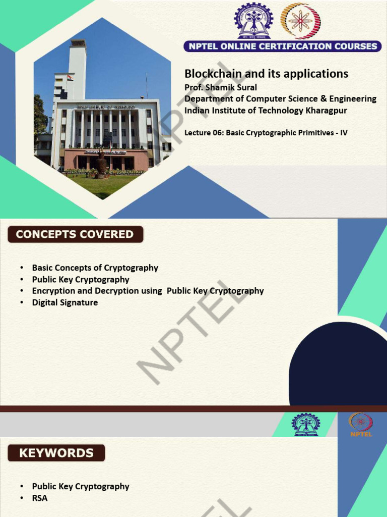 Week 2 Lec Material Watermark | PDF | Key (Cryptography) | Public Key Cryptography