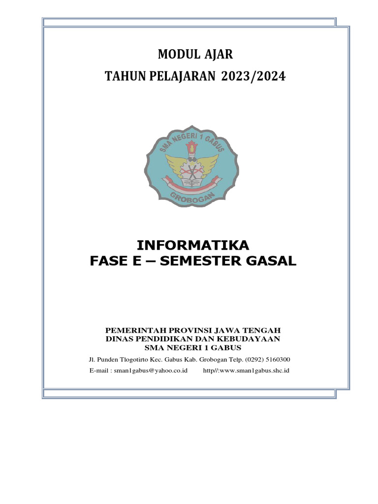 Modul Ajar Informatika x | PDF