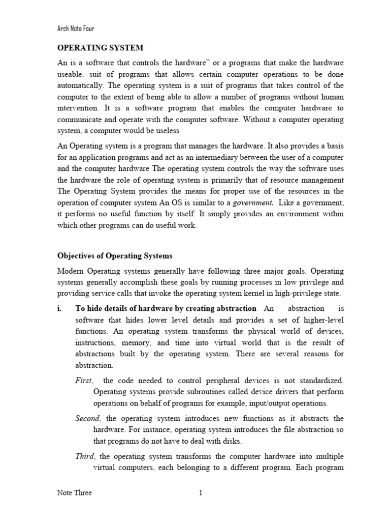 Note 4 | PDF | Computer Data Storage | Operating System