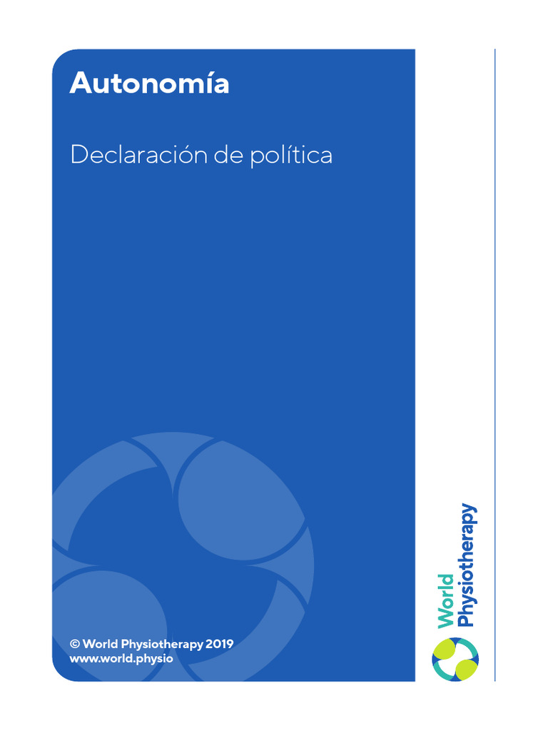 Autonomía en Fisioterapia y Bioética | PDF | Terapia física | Cuidado ...