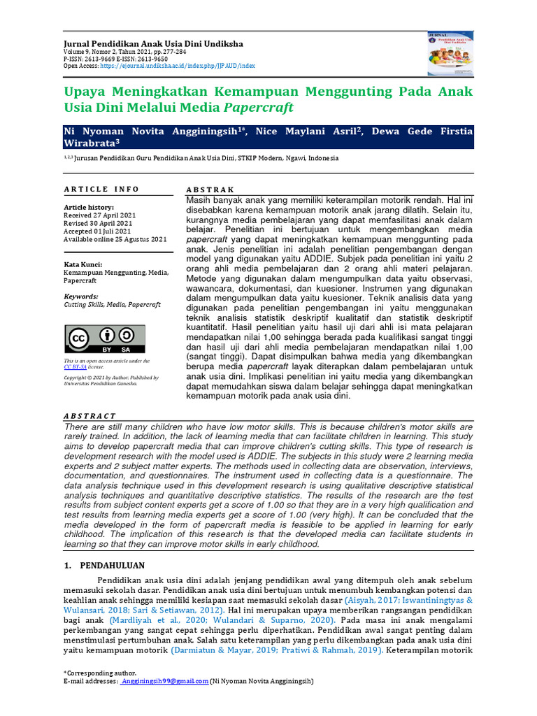 Adminpaud,+17 +JJPAUD+VOL+9 +NO+2+Ni+Nyoman+Novita+Angginingsih+277-284 | PDF | Ilmu Sosial