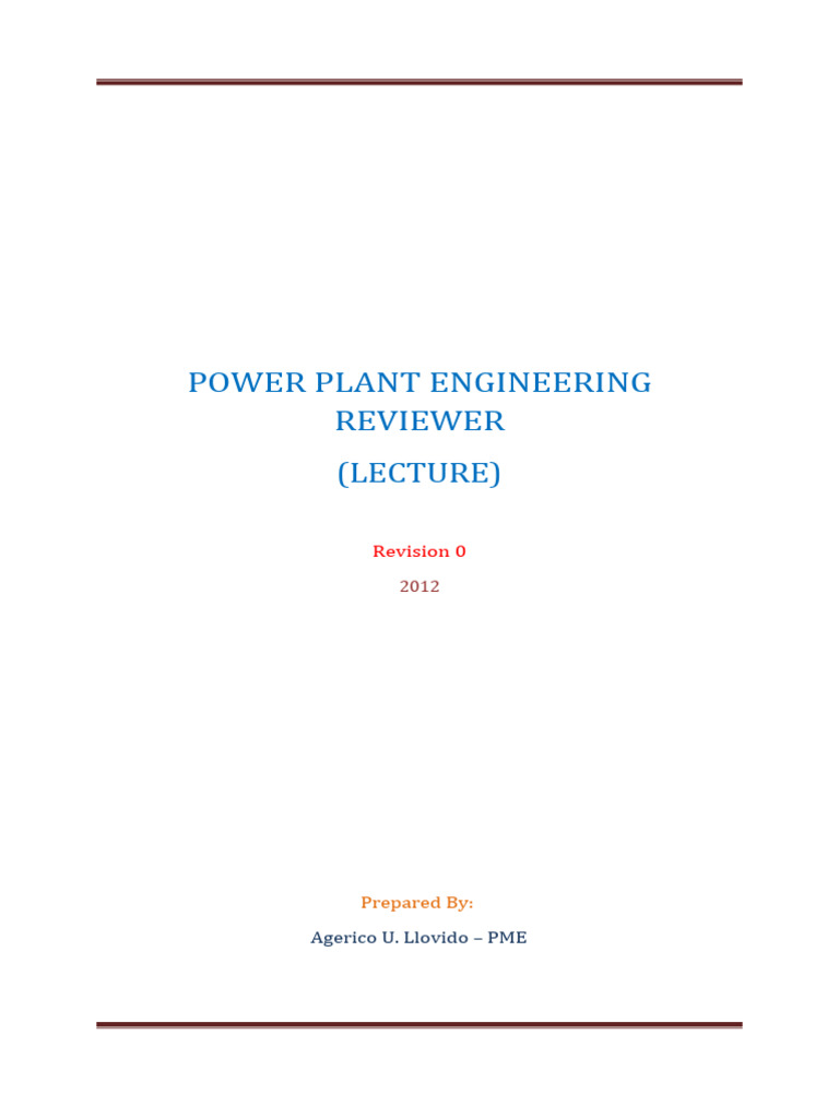 PDF Power Plant Engineering Reviewer Completepdf | PDF | Petroleum ...