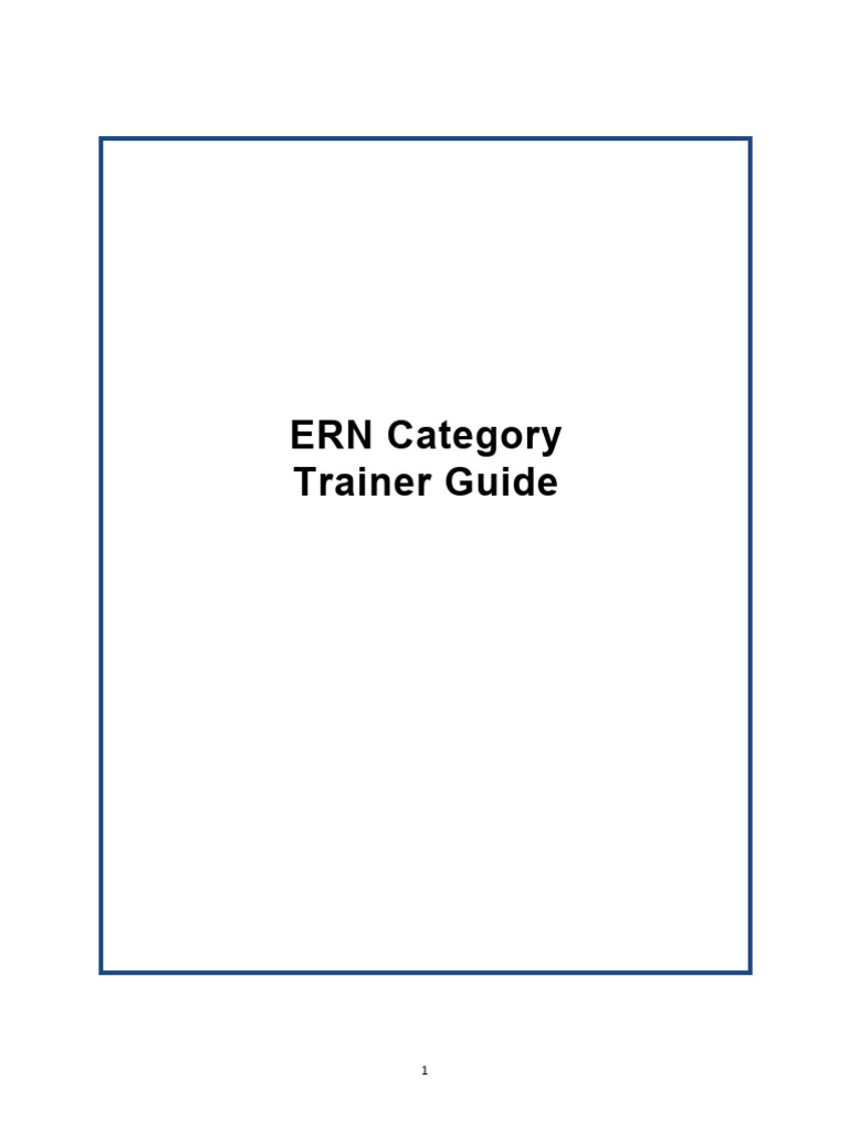 Ern Trainer Guide | PDF | Button (Computing) | Menu (Computing)