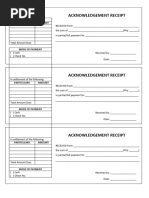 Acknowledgment Receipt of Check Sample | PDF