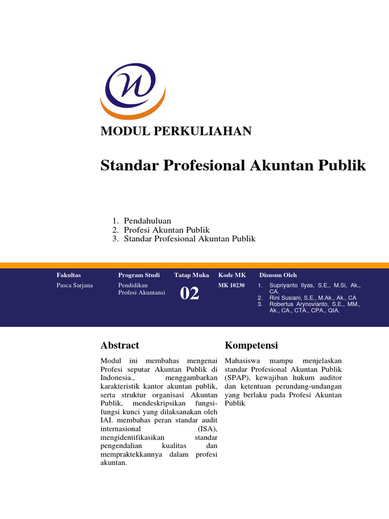 Modul 2 Standar Profesional (REV 2022) | PDF