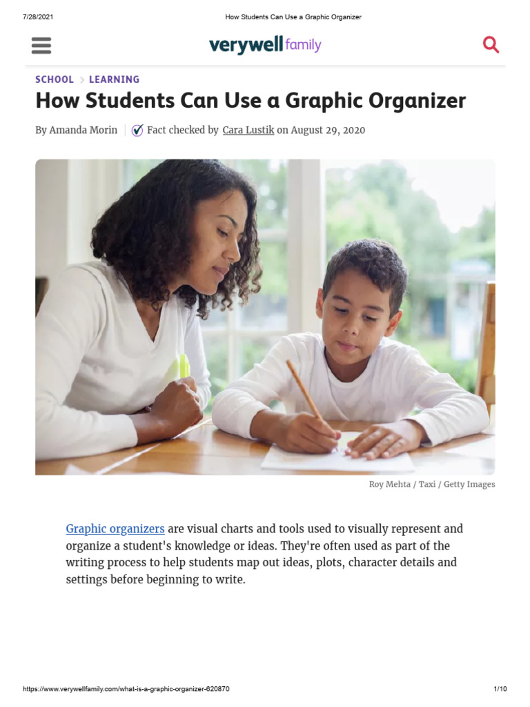 How Students Can Use A Graphic Organizer | PDF | Pie Chart