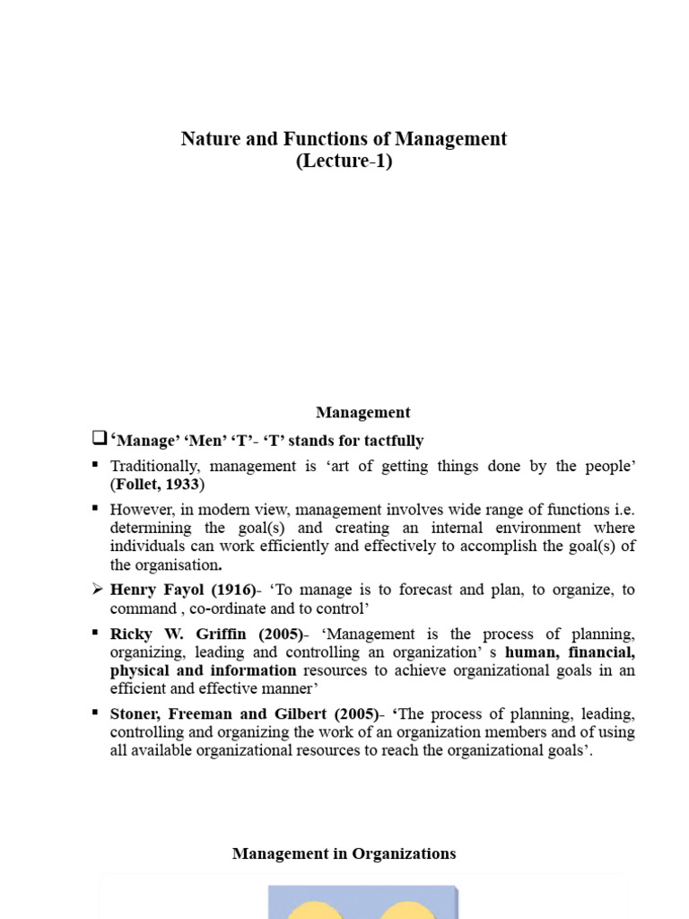 Lecture 1 Management Final | PDF | Knowledge | Efficiency
