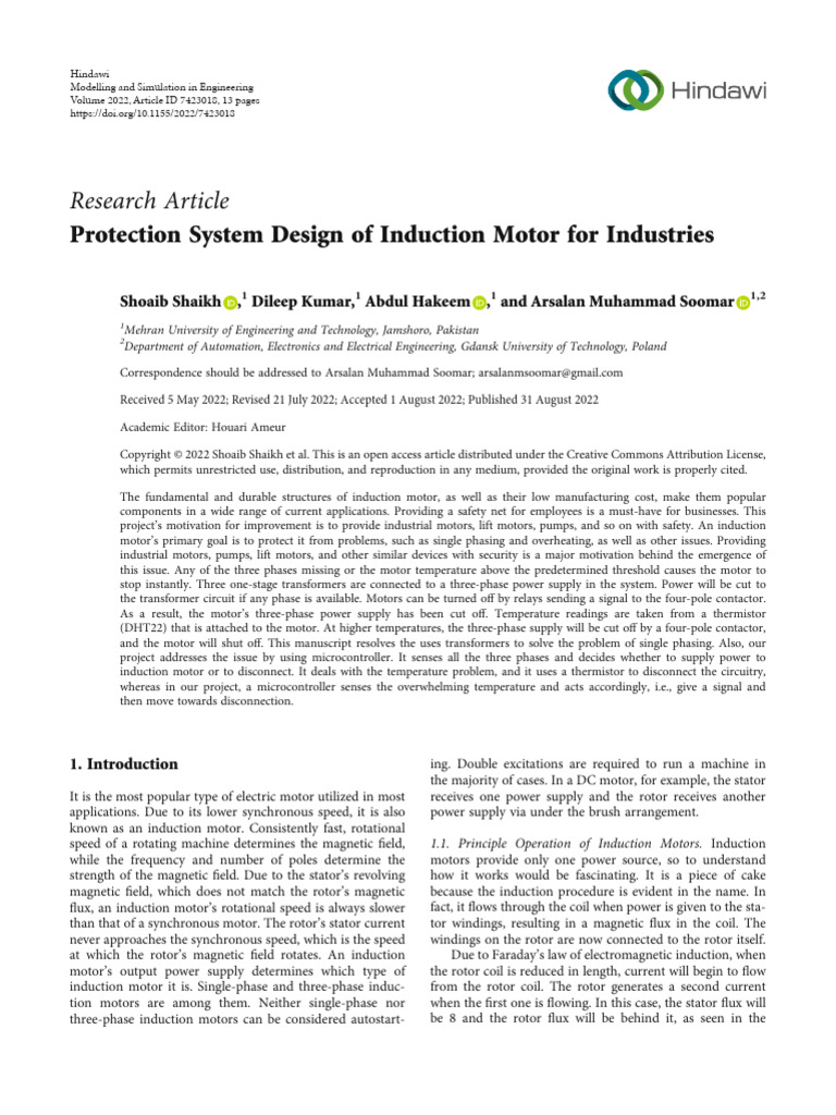 Protection Systems | PDF | Electric Motor | Electromagnetic Induction