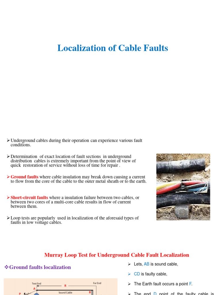 Cable Fault Detection Loop Test | PDF | Electrical Resistance And ...