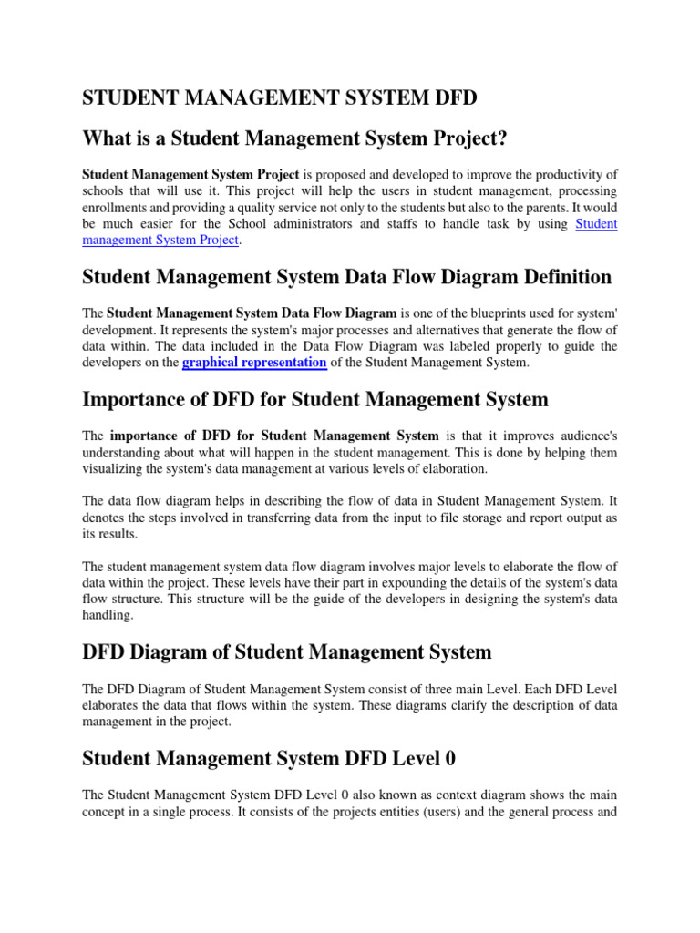 Student Management System DFD | PDF | Cognitive Science | Computing