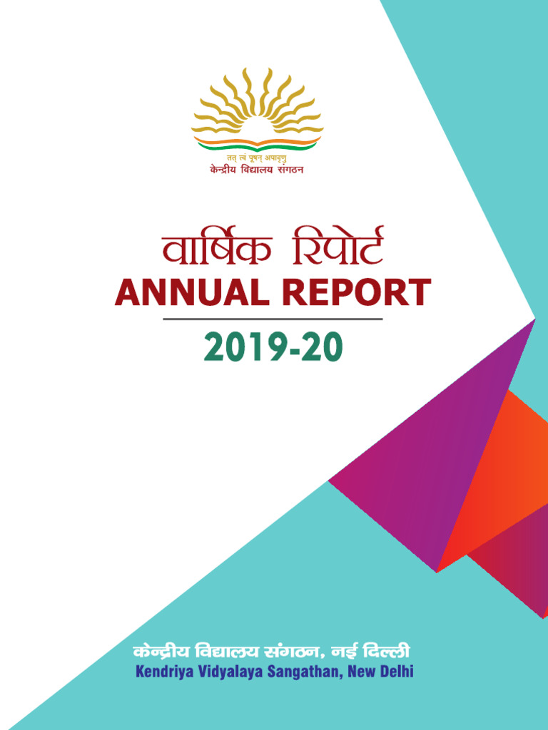 KVS Annual Report 2019-20 | PDF | Education Economics | Education Policy