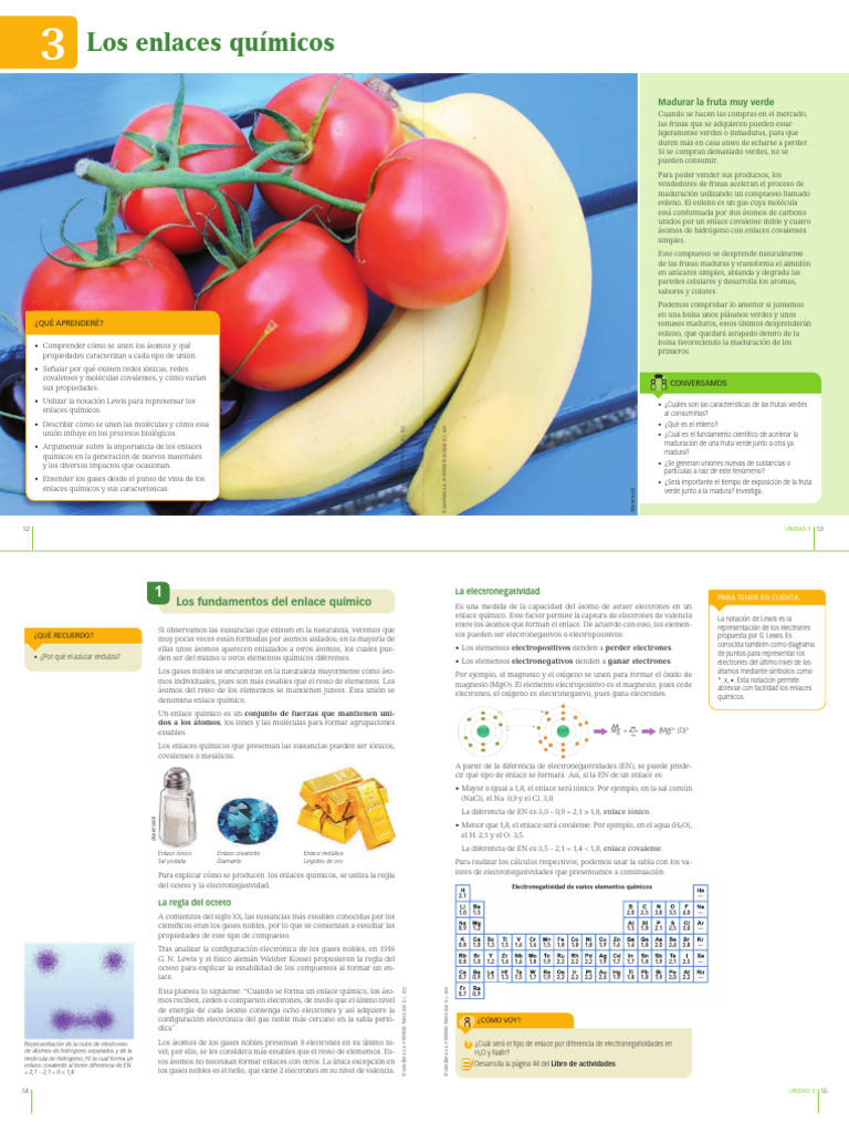 3RA UNIDAD Los Enlaces Quimicos | PDF | Enlace químico | Enlace covalente