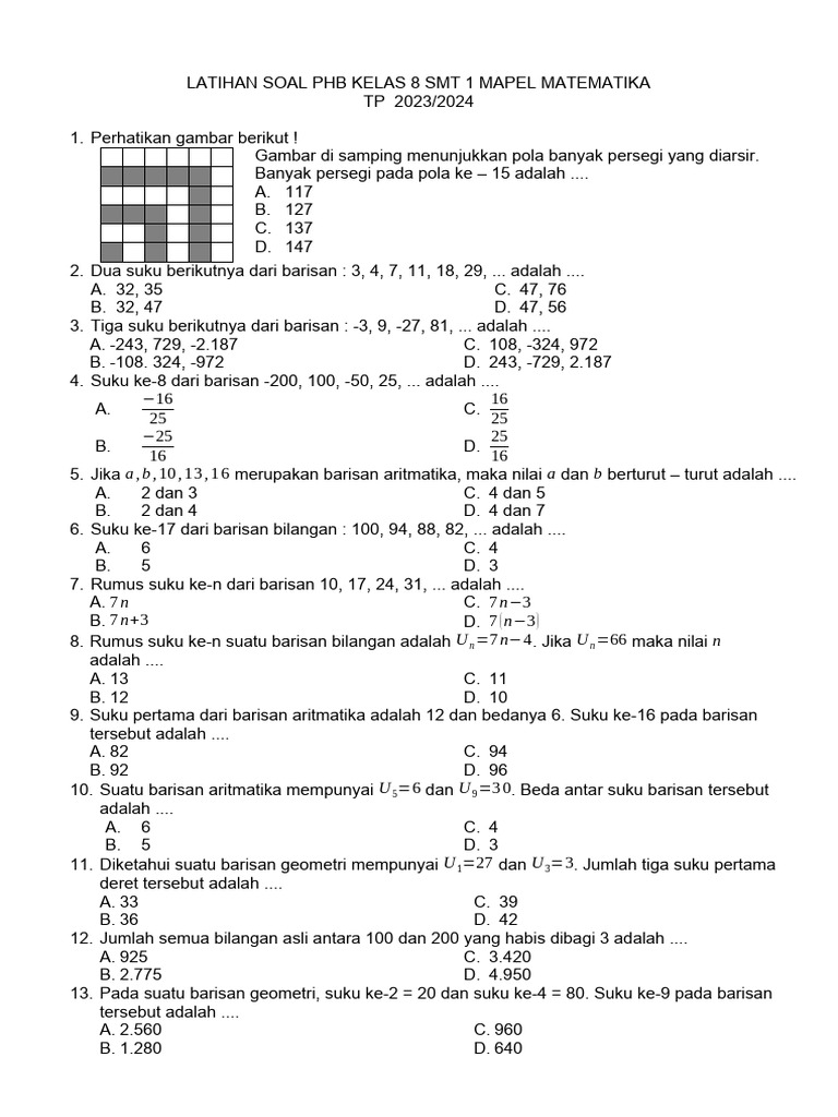 Latihan PHB | PDF