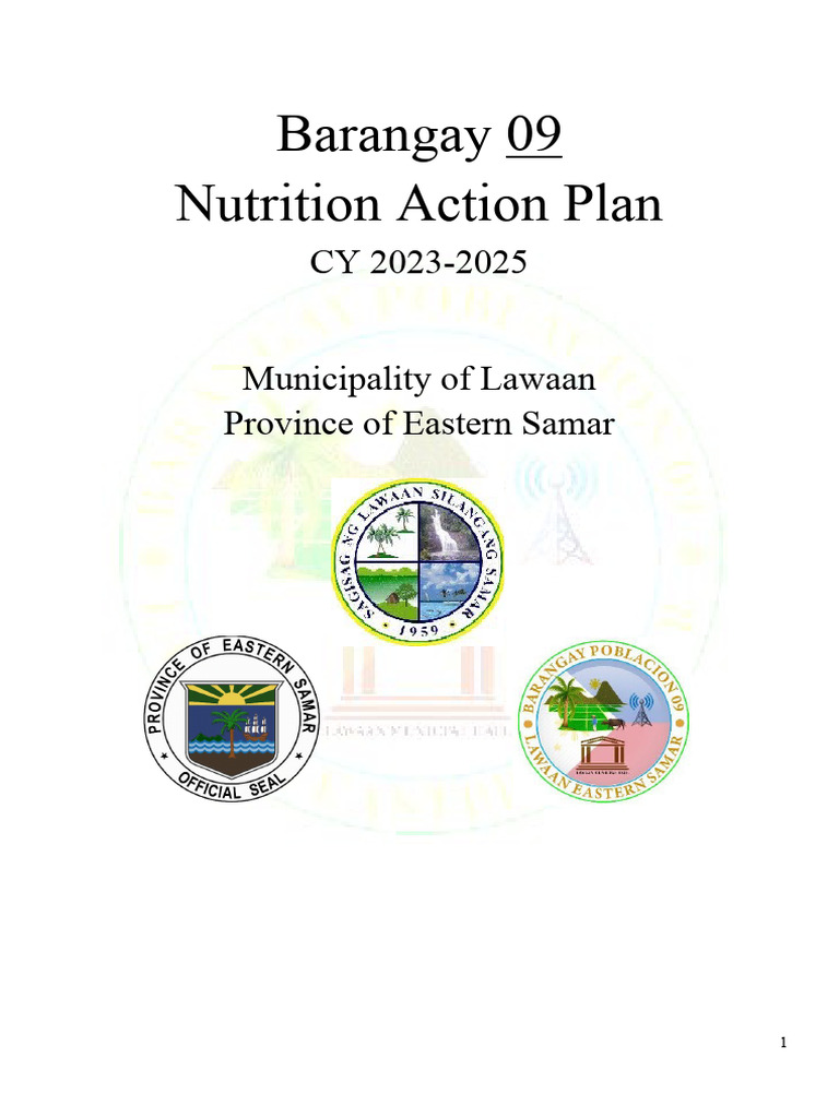 Barangay 09 Nutrition Action Plan 2023-2025 | PDF | Malnutrition ...
