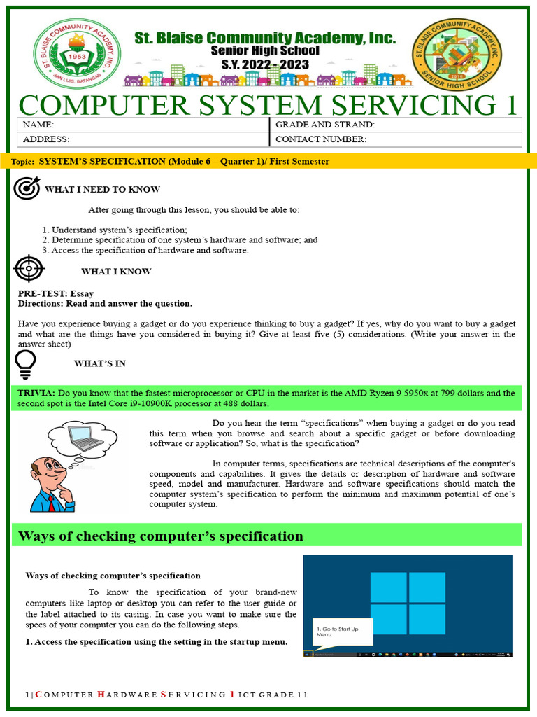 System M6 | PDF | Random Access Memory | Central Processing Unit
