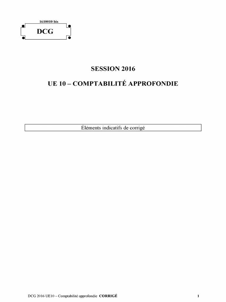 UE10 - Corrige 2016 | PDF