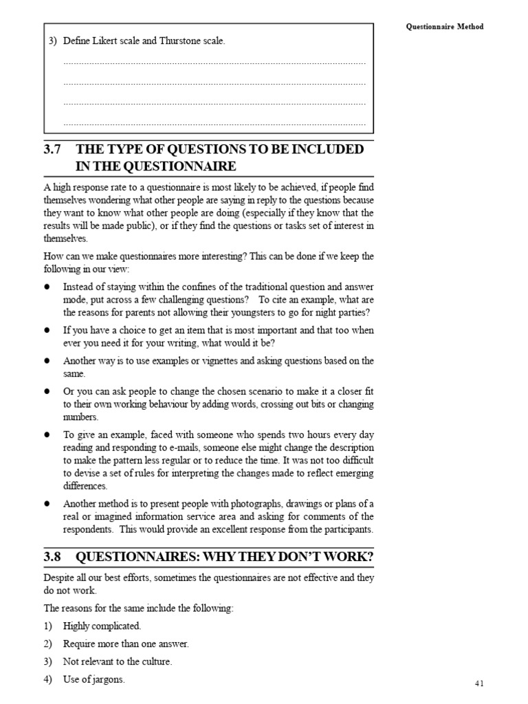 Unit 3 6 10 | PDF | Questionnaire | Survey Methodology