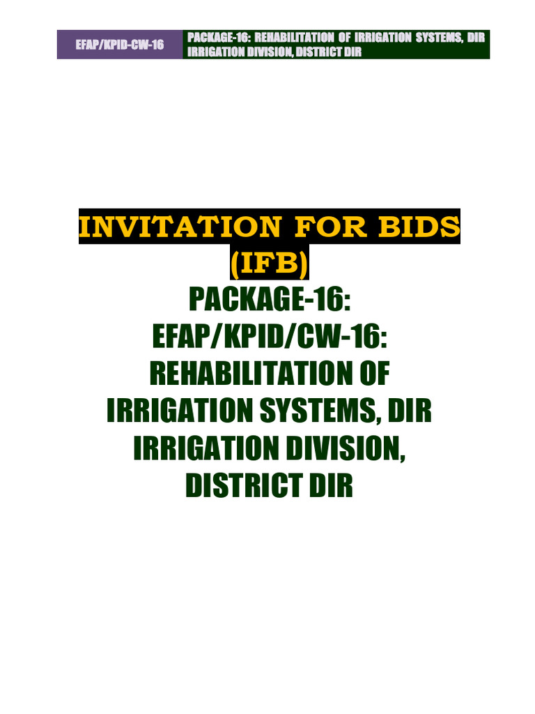 Complete Bidding Documents of Package-16 (1S1E) (PreQ) - (SW) - (07.11. ...