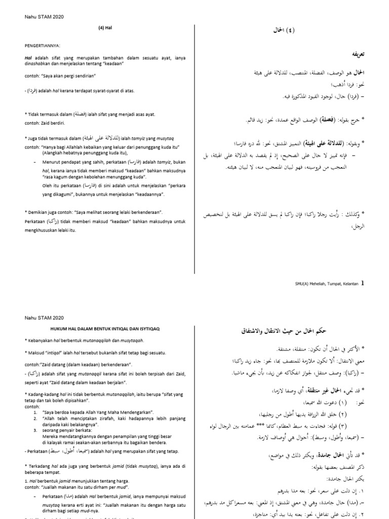 Nahu STAM - الحال | PDF