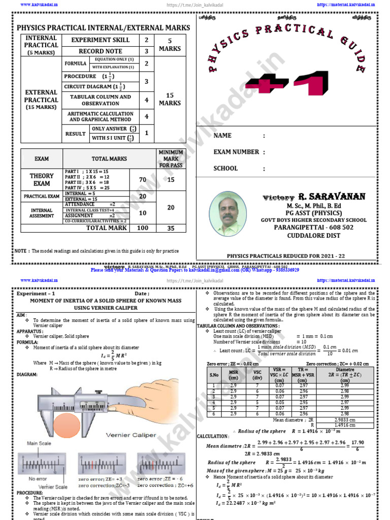 Physics Practical Exam Guide | PDF | Pendulum | Sound
