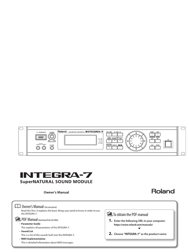 INTEGRA-7 Eng04 W | PDF | Ac Power Plugs And Sockets | Usb Flash Drive