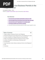 Business Permit Renewal Guide 2023 | PDF | Metro Manila | Business
