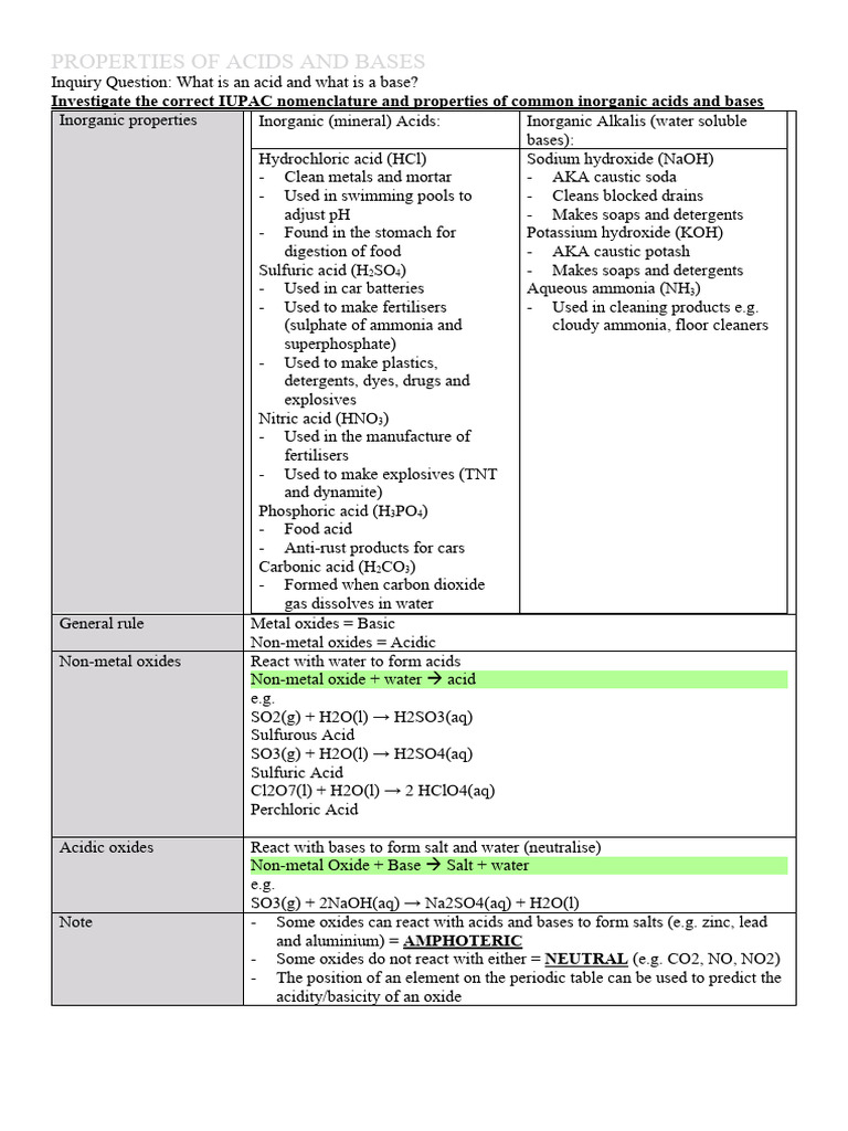 MOD 6 Acids and Bases | PDF | Acid | Ph