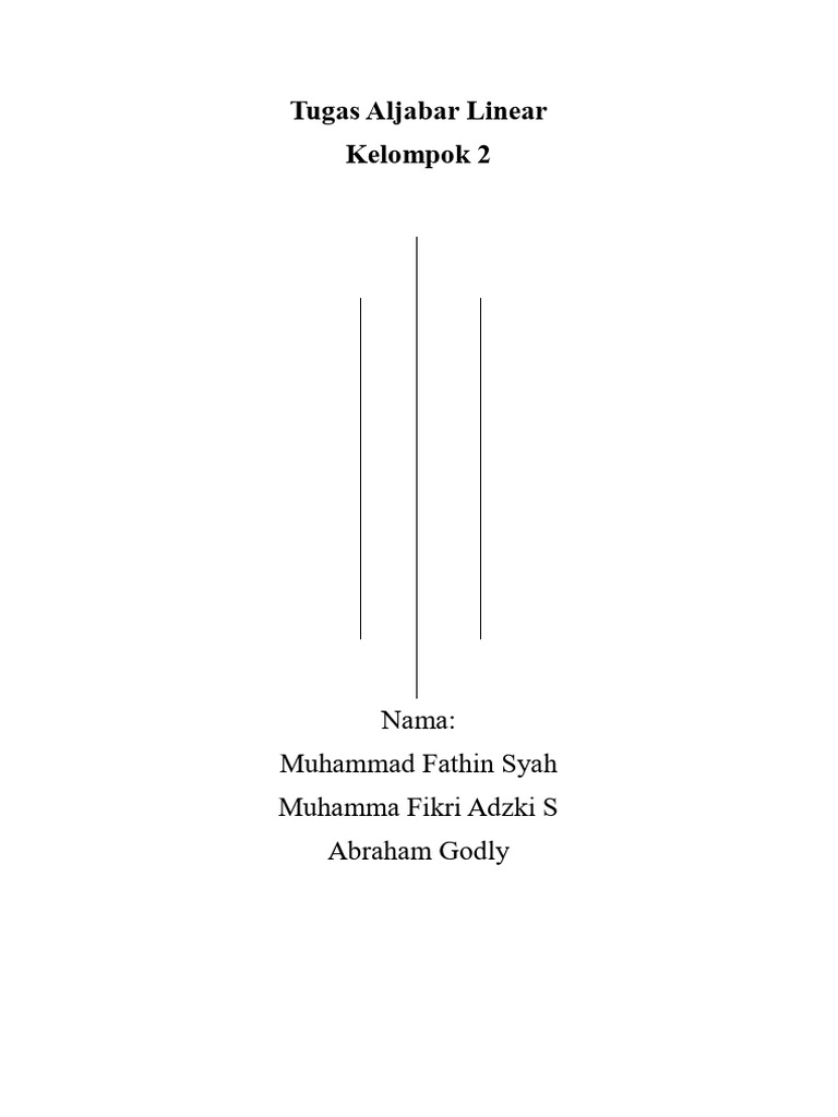 Aljabar Linear Tugas 2 Kelompok 2 | PDF