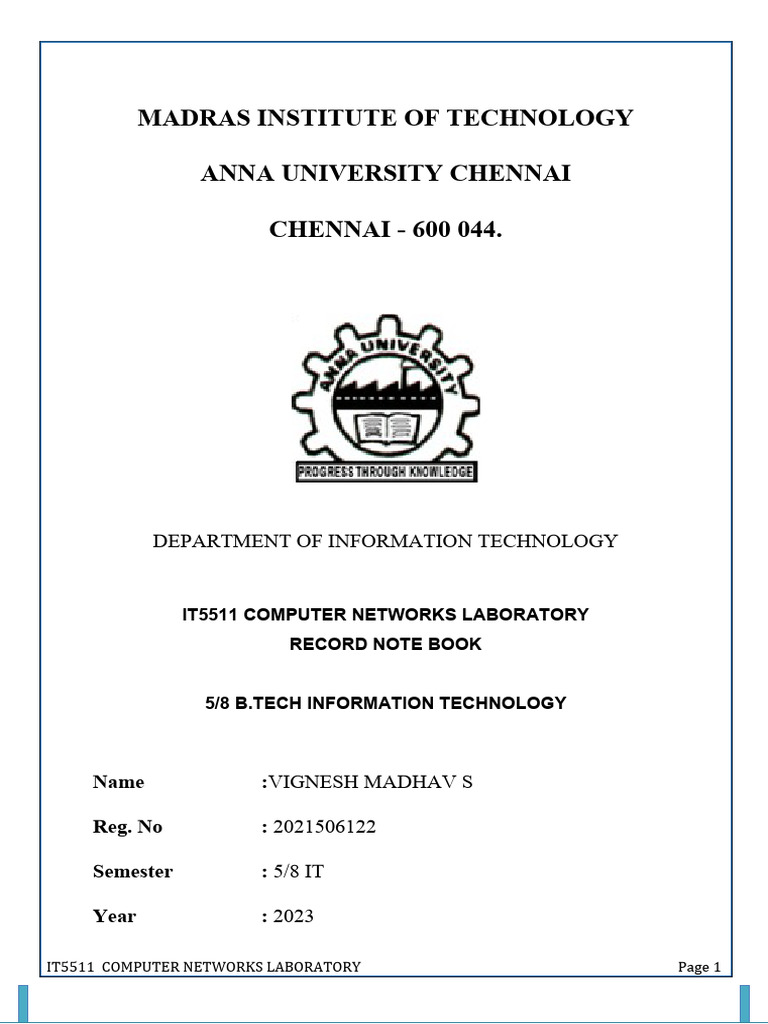CN Record-2021506122 | PDF | Internet Protocols | Computer Networking