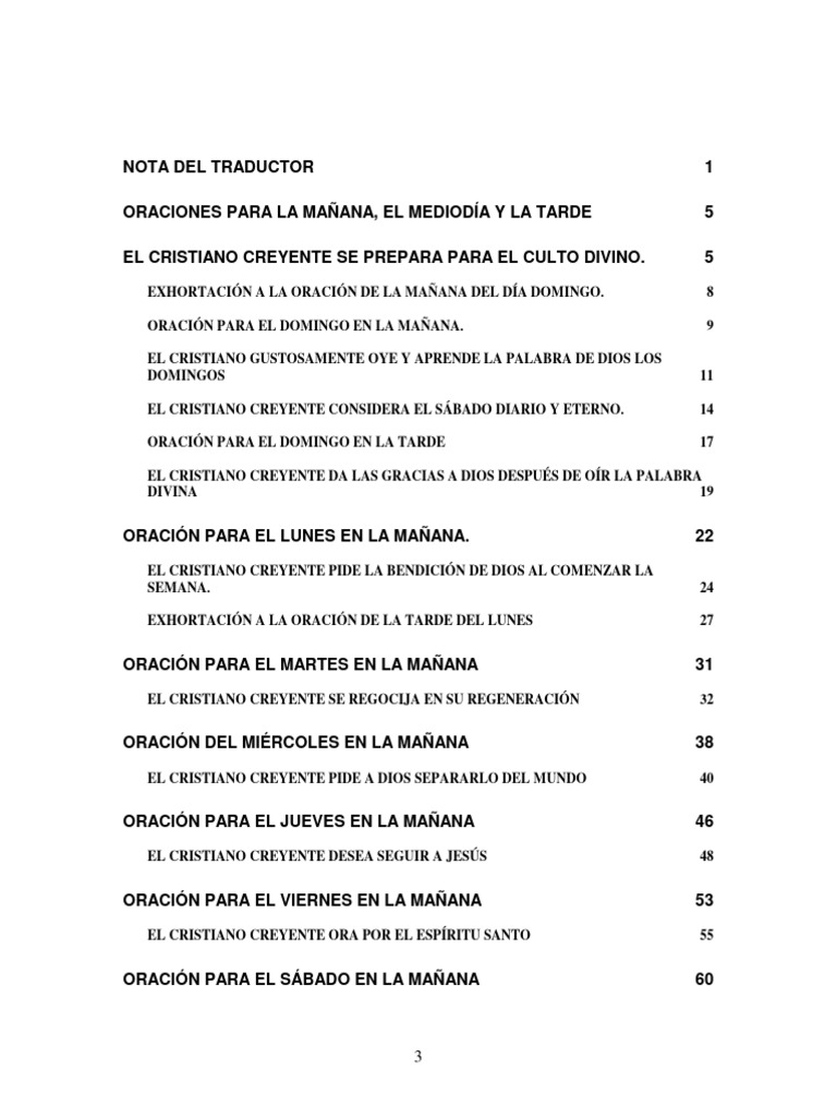 Oraciones Diarias del Cristiano | PDF | Oración | Dios