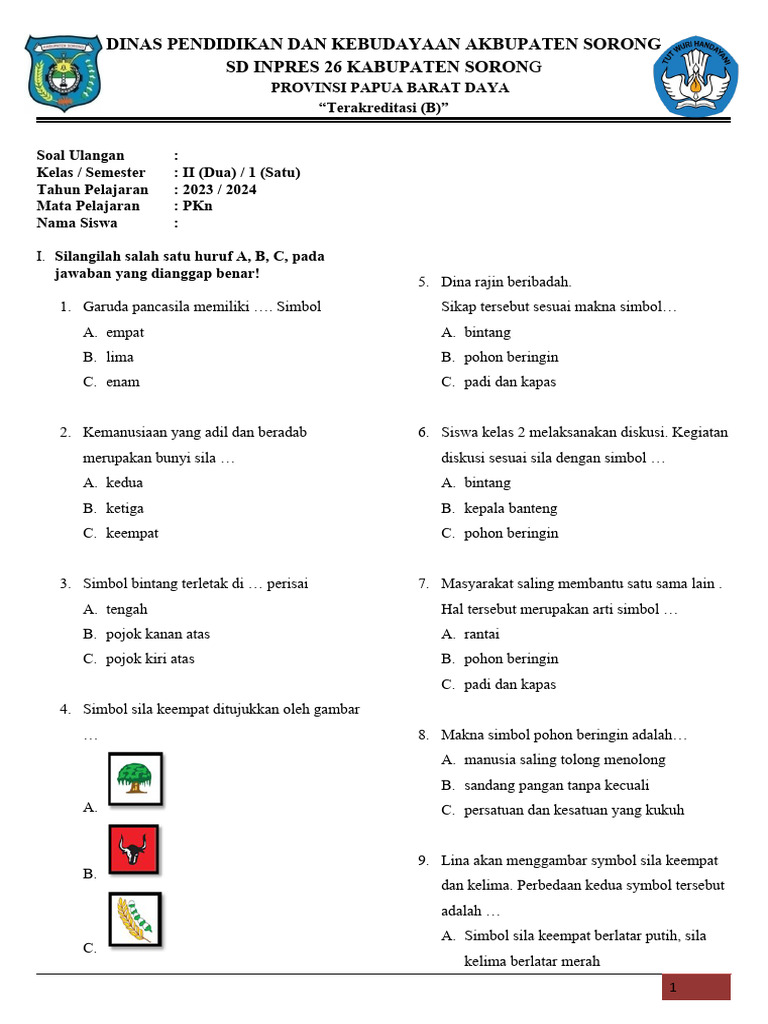 Soal Pts PKN Kumer | PDF
