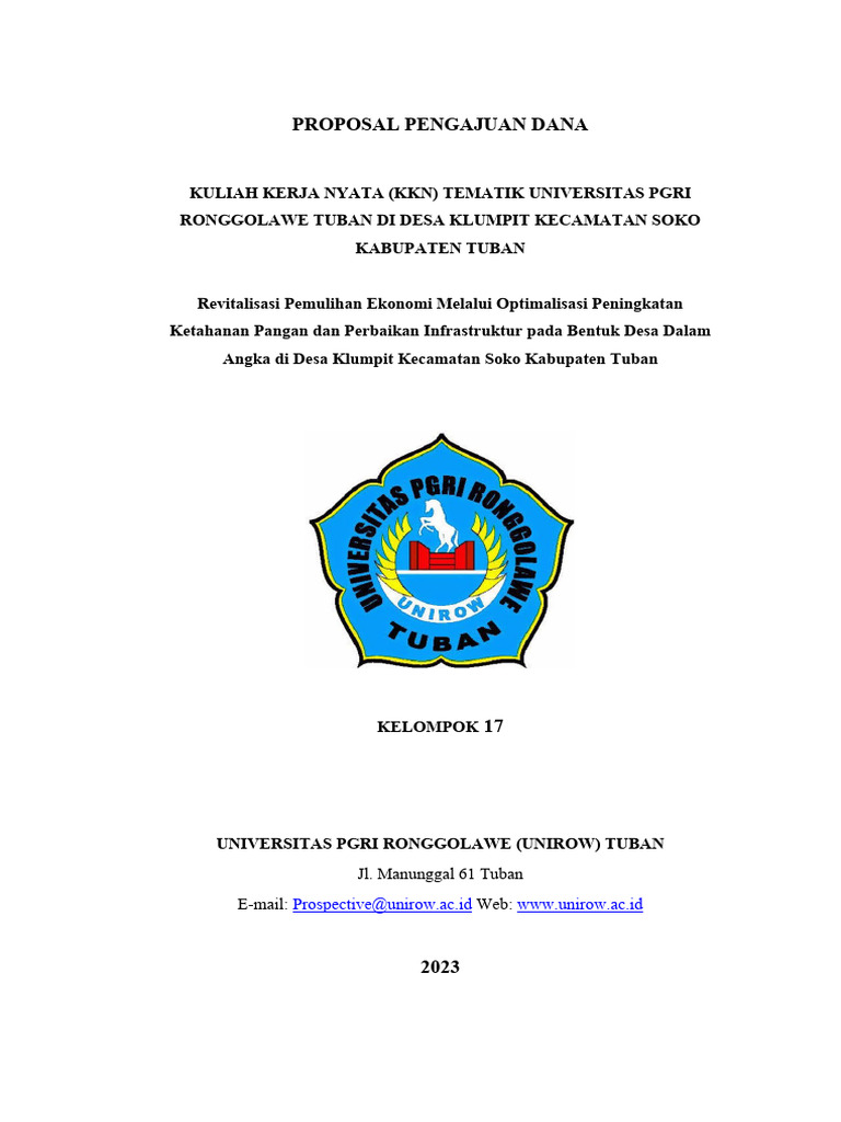 Proposal KKN17 | PDF | Sains & Matematika