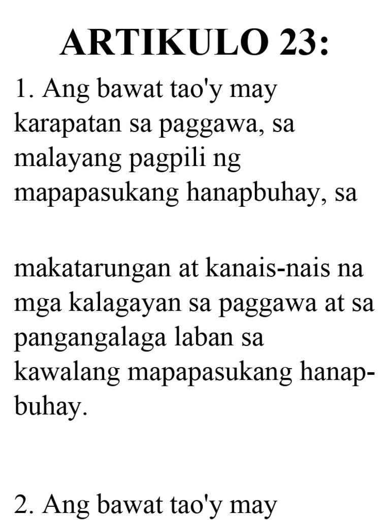 Artikulo 23 | PDF