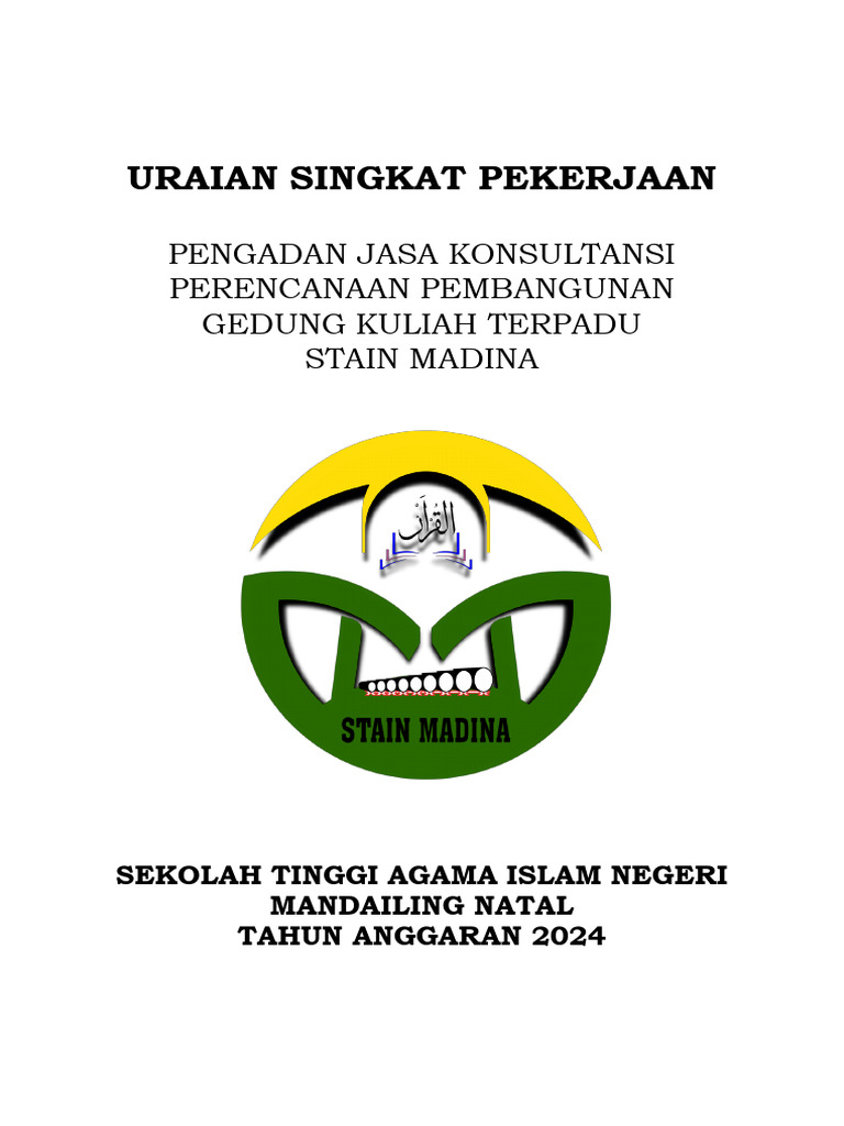 Konsultansi Pembangunan Gedung STAIN Madina | PDF