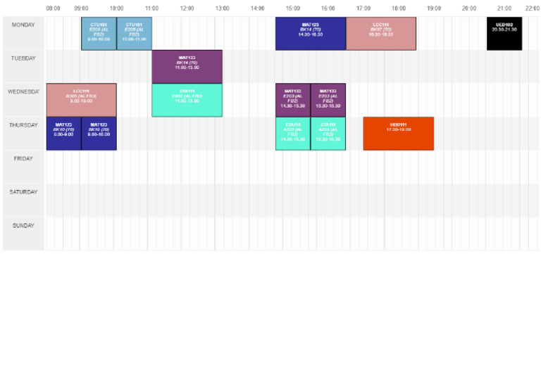 UiTM Timetable Generator 10-01-2023 | PDF