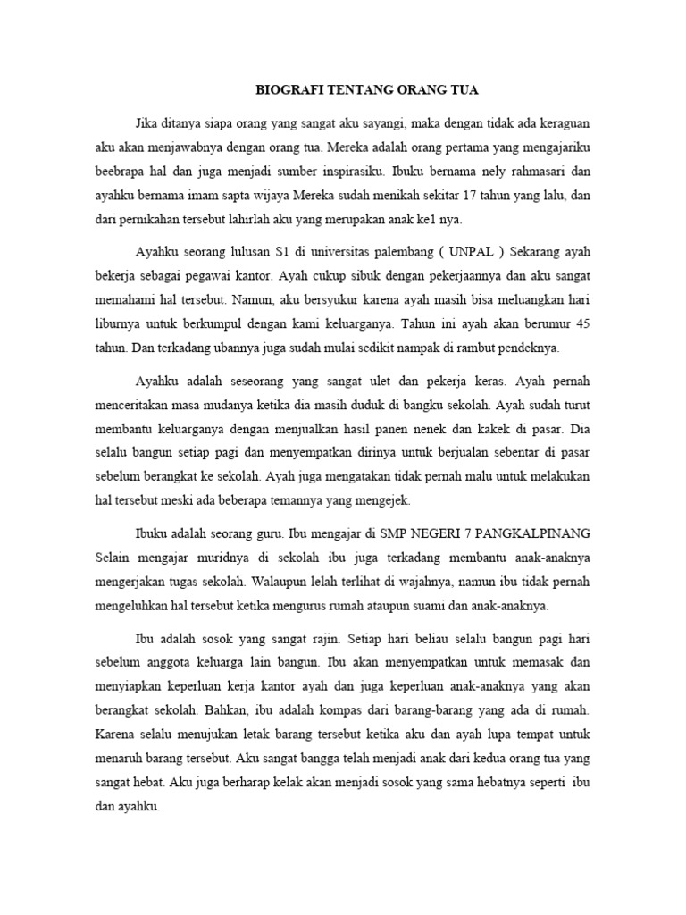 Biografi Orang Tua Pdf