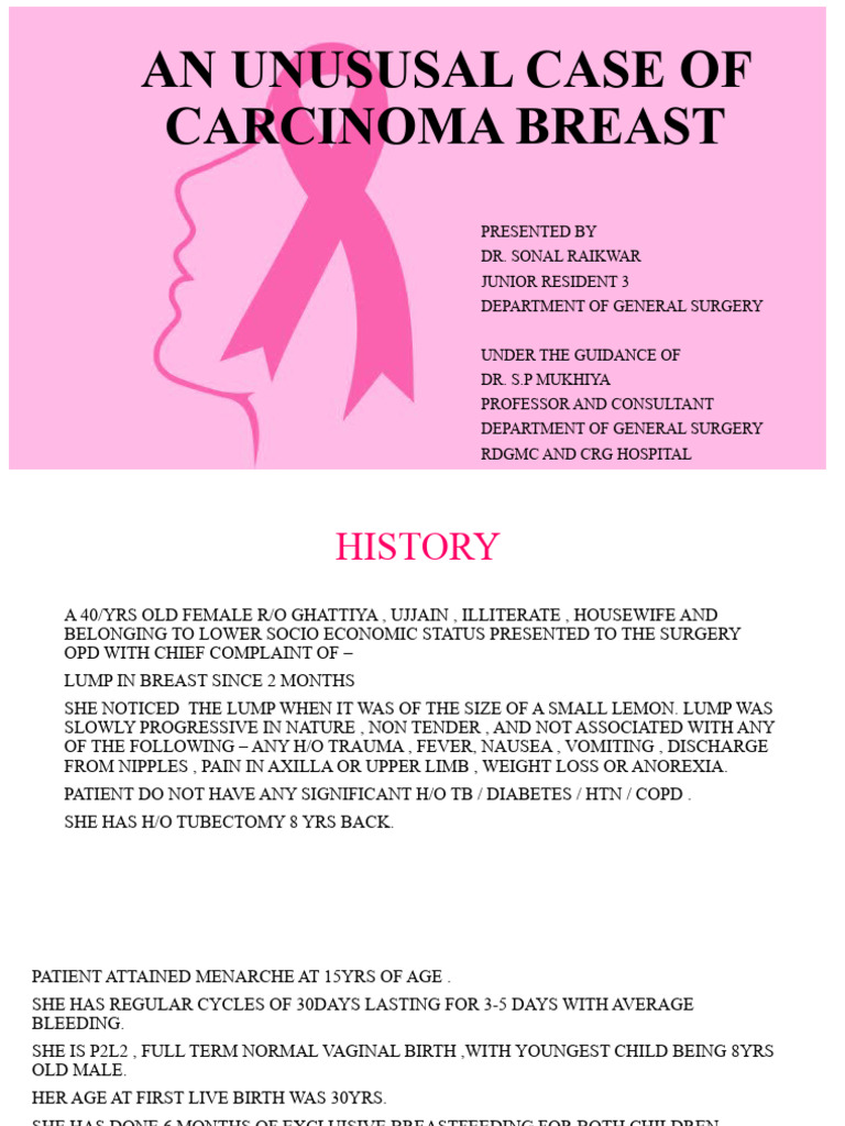 Unusual Case of Carcinoma Breast | PDF | Breast Cancer | Medicine