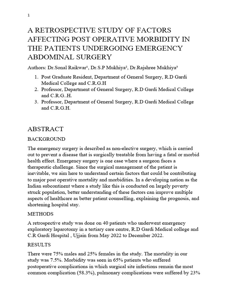 Clinical Paper On Acute Abdomen | PDF | Surgery | Human Diseases And ...