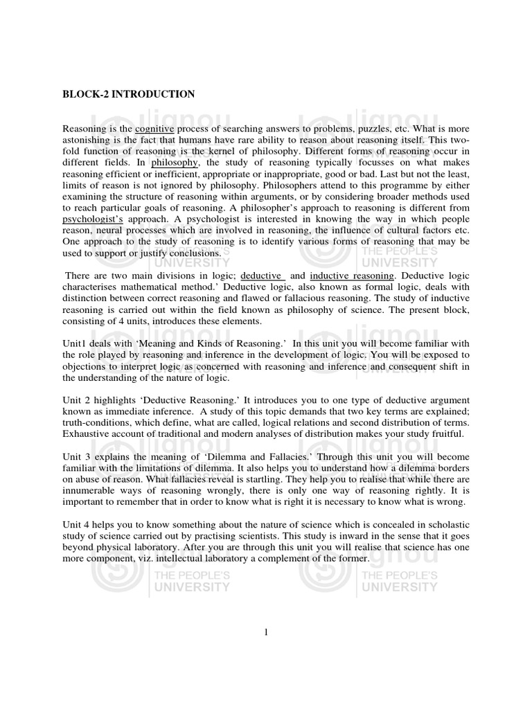 Notes Unit 4-2 | PDF | Reason | Logic