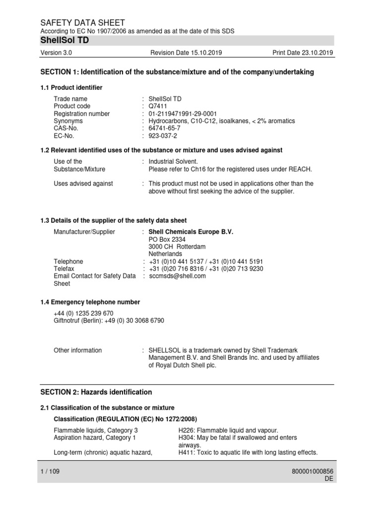 Magnetic Compass Liquid MSDS | PDF | Personal Protective Equipment ...