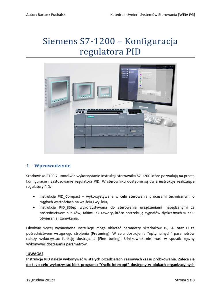 SP Lab T12 RegulatorPID Materialy Pomocnicze | PDF