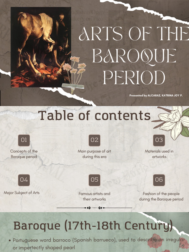 Arts in BAROQUE period | PDF | Baroque | Sculpture