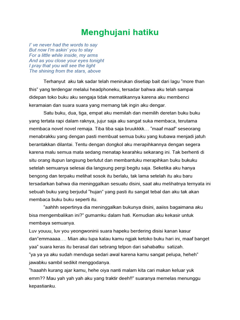 Cerpen Remaja | PDF